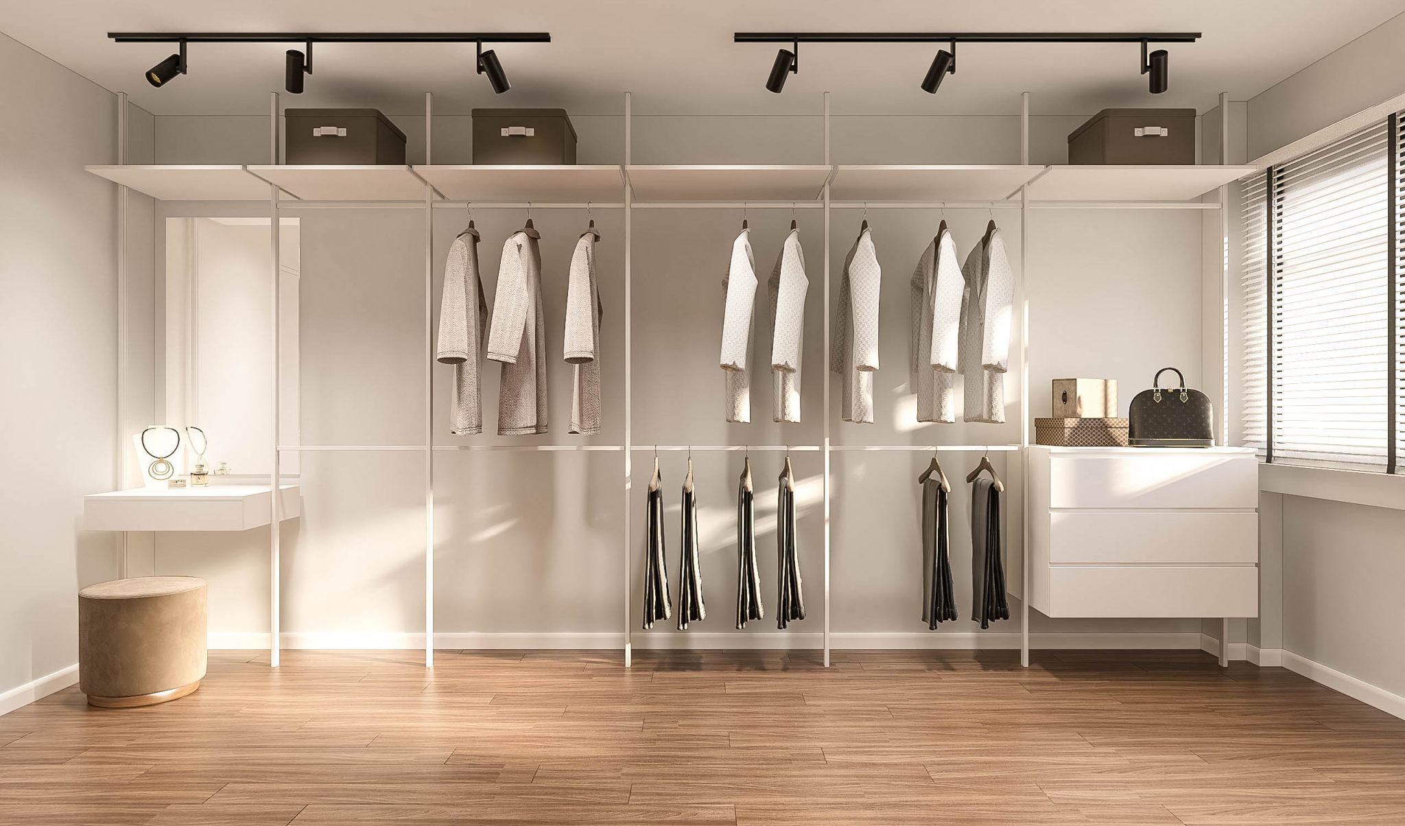 BTO & HDB Walk In Wardrobe - Weiken Interior Design